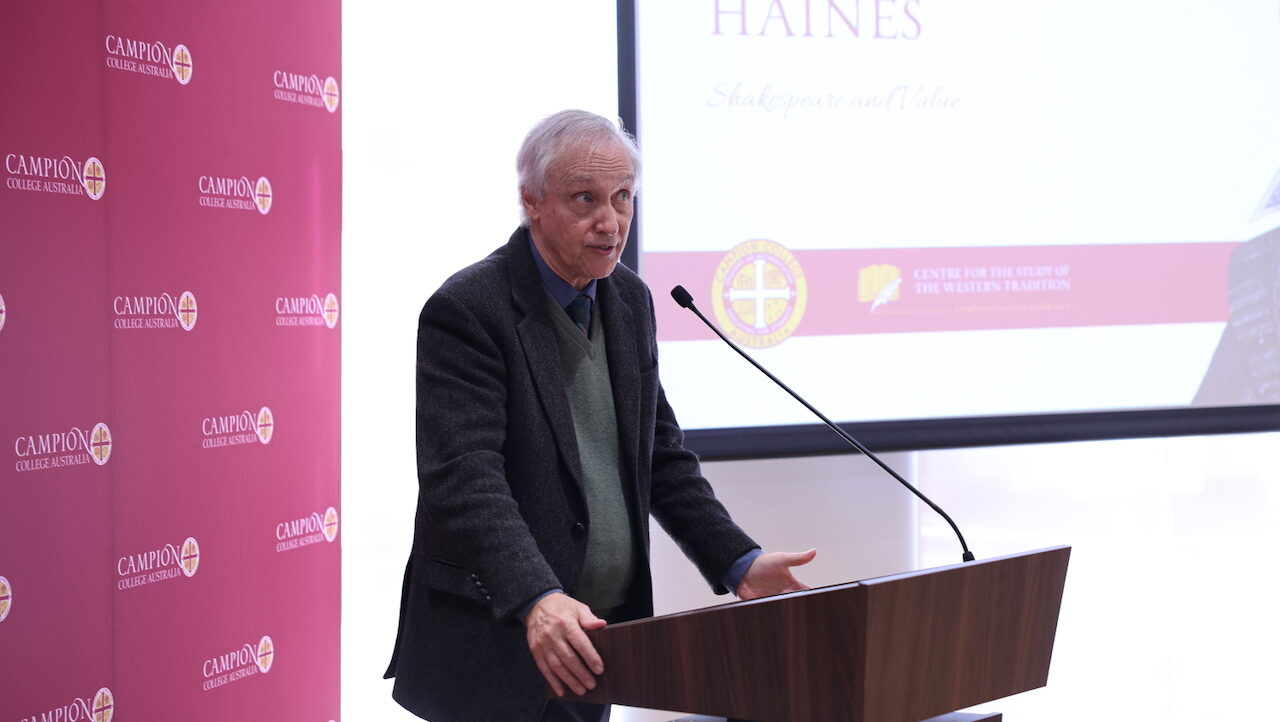 Simon Haines at the 2025 Campion College Shakespeare Symposium in ...